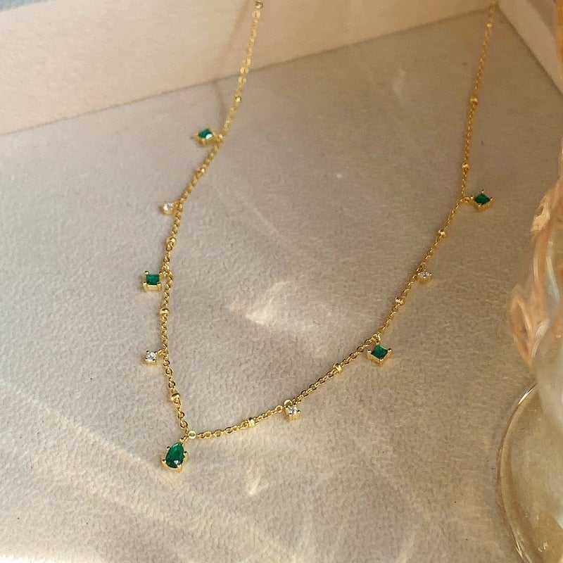 Emily's Gold Crystal Necklace – ELENZA BOUTIQUE